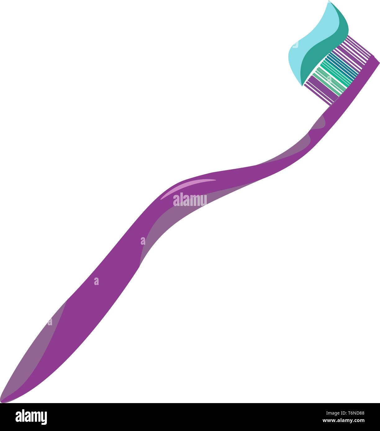 Purple toothpaste on toothbrush Stock Vector Images - Alamy