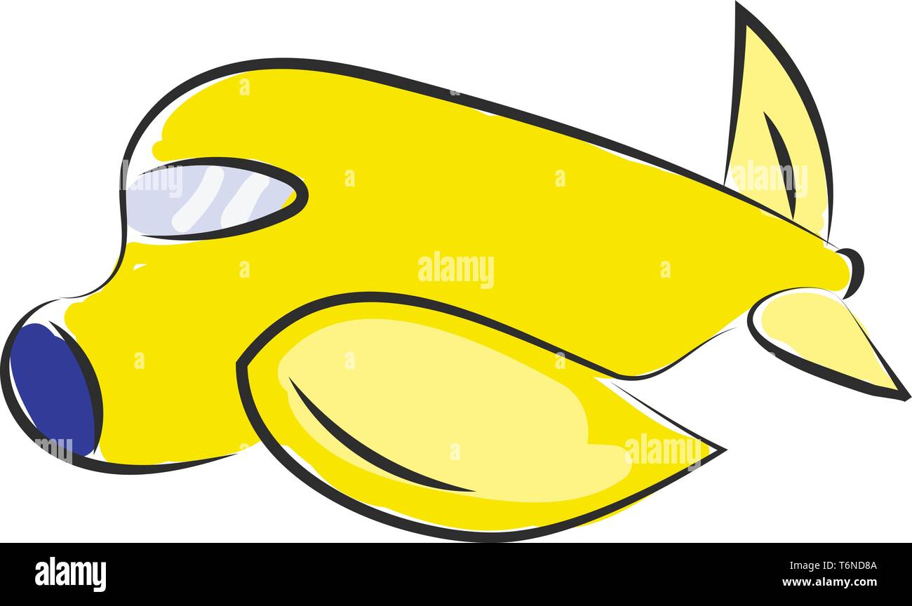 Bright yellow airplane Stock Vector Images - Alamy