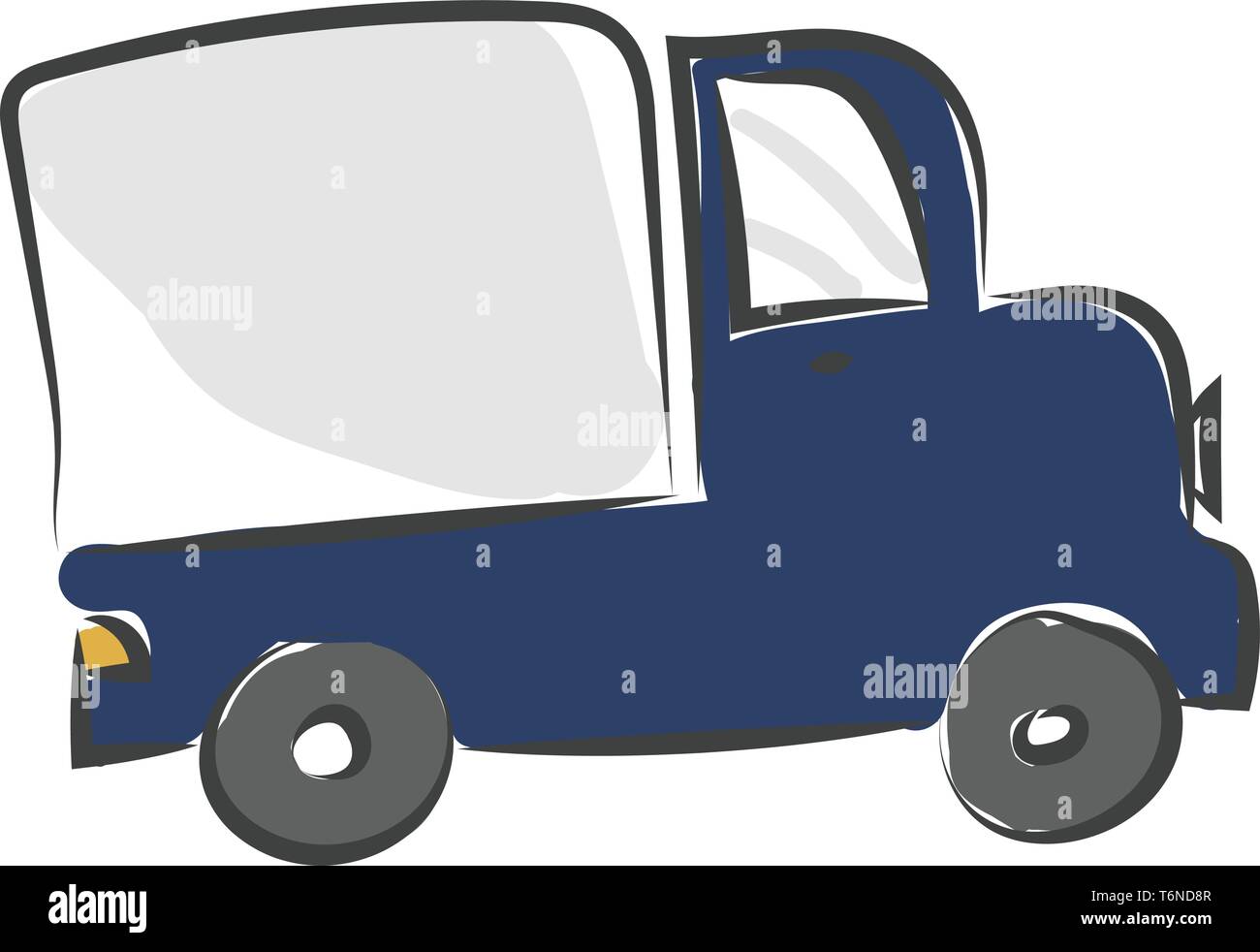 Big blue truck in vehicle Stock Vector Images - Alamy