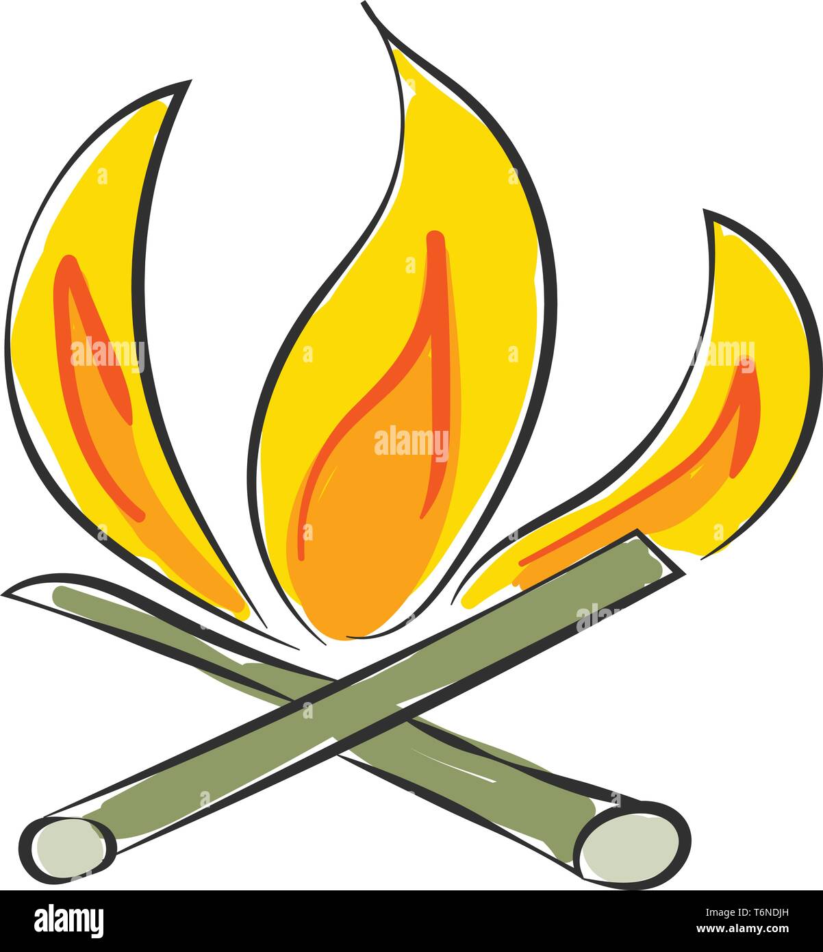 Open air burning Stock Vector Images - Alamy