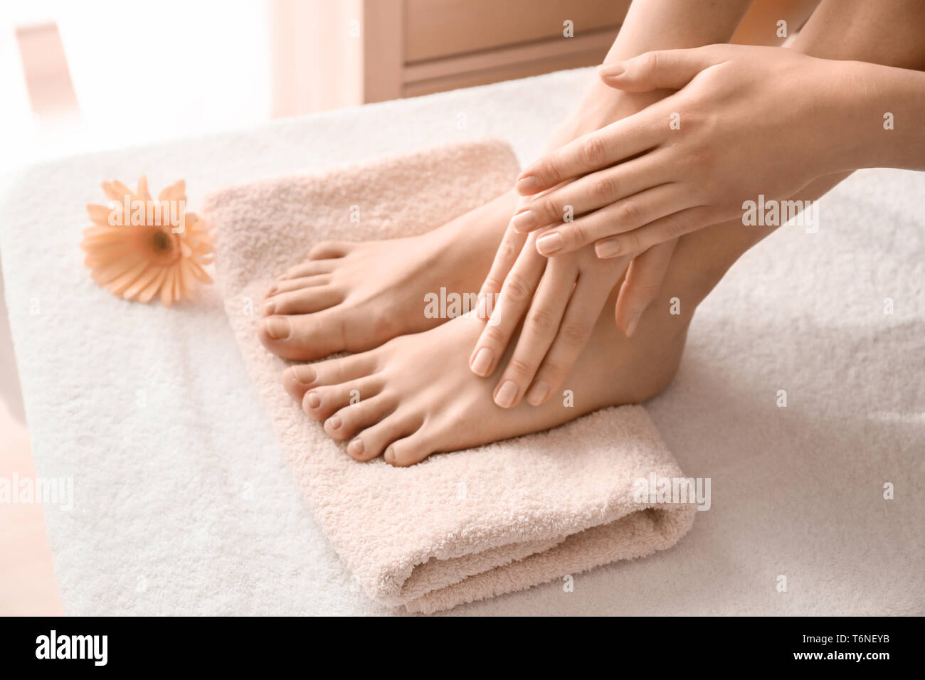 Beautiful female legs after pedicure hi-res stock photography and ...