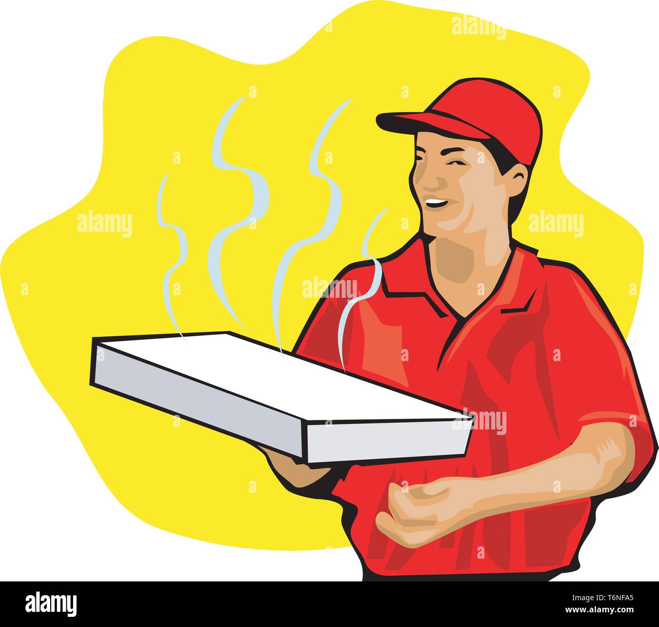 Pizza Delivery Vector Illustration Stock Vector Image & Art - Alamy