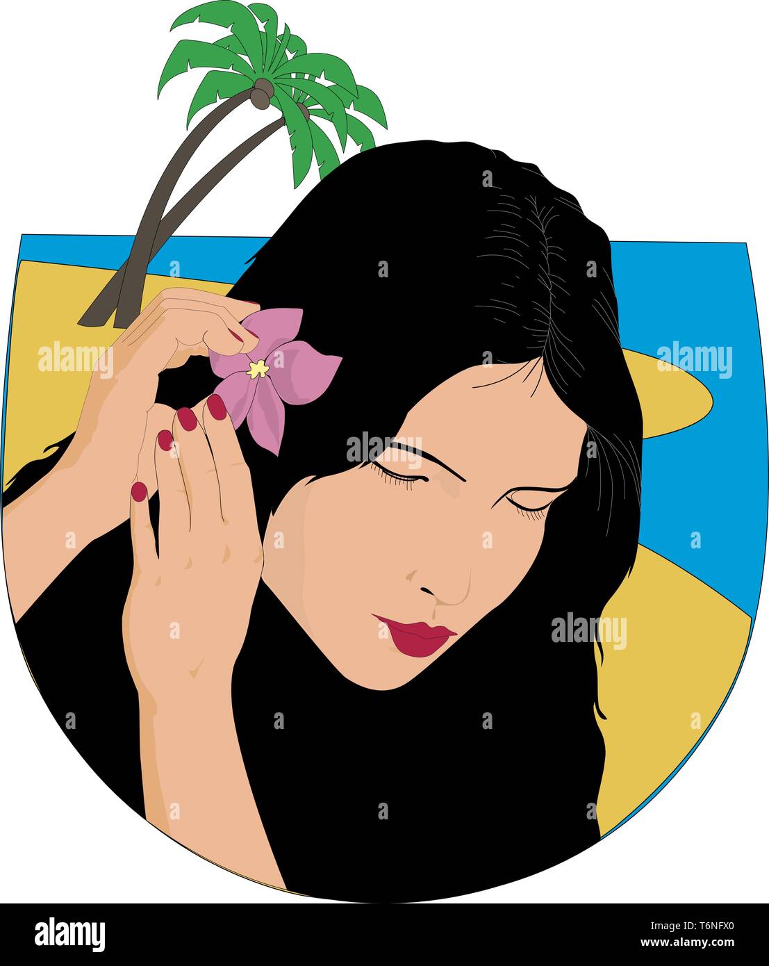 Polynesian people illustration hi-res stock photography and images - Alamy