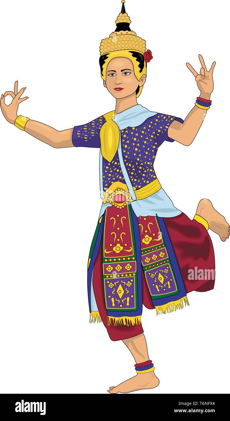 Thai Dancer Vector Illustration Stock Vector Image & Art - Alamy