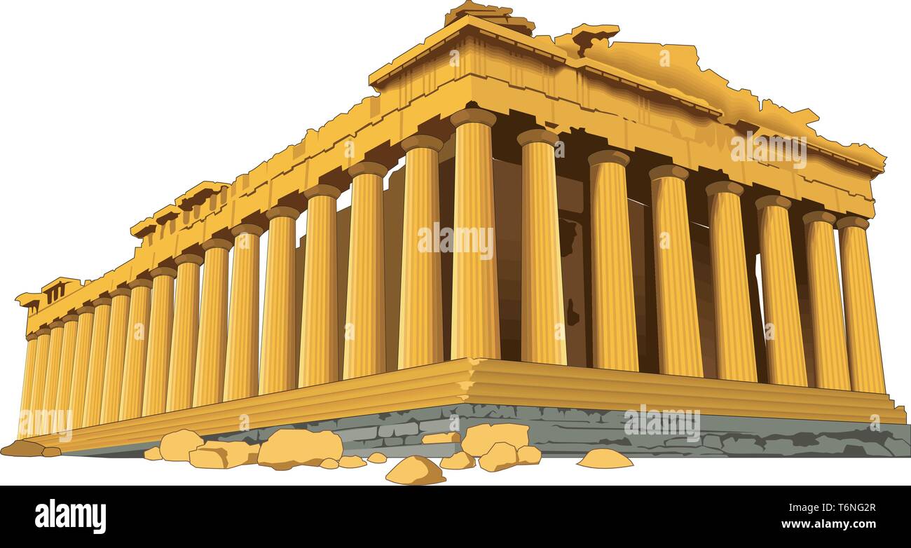 Ancient acropolis ruins Stock Vector Images - Alamy