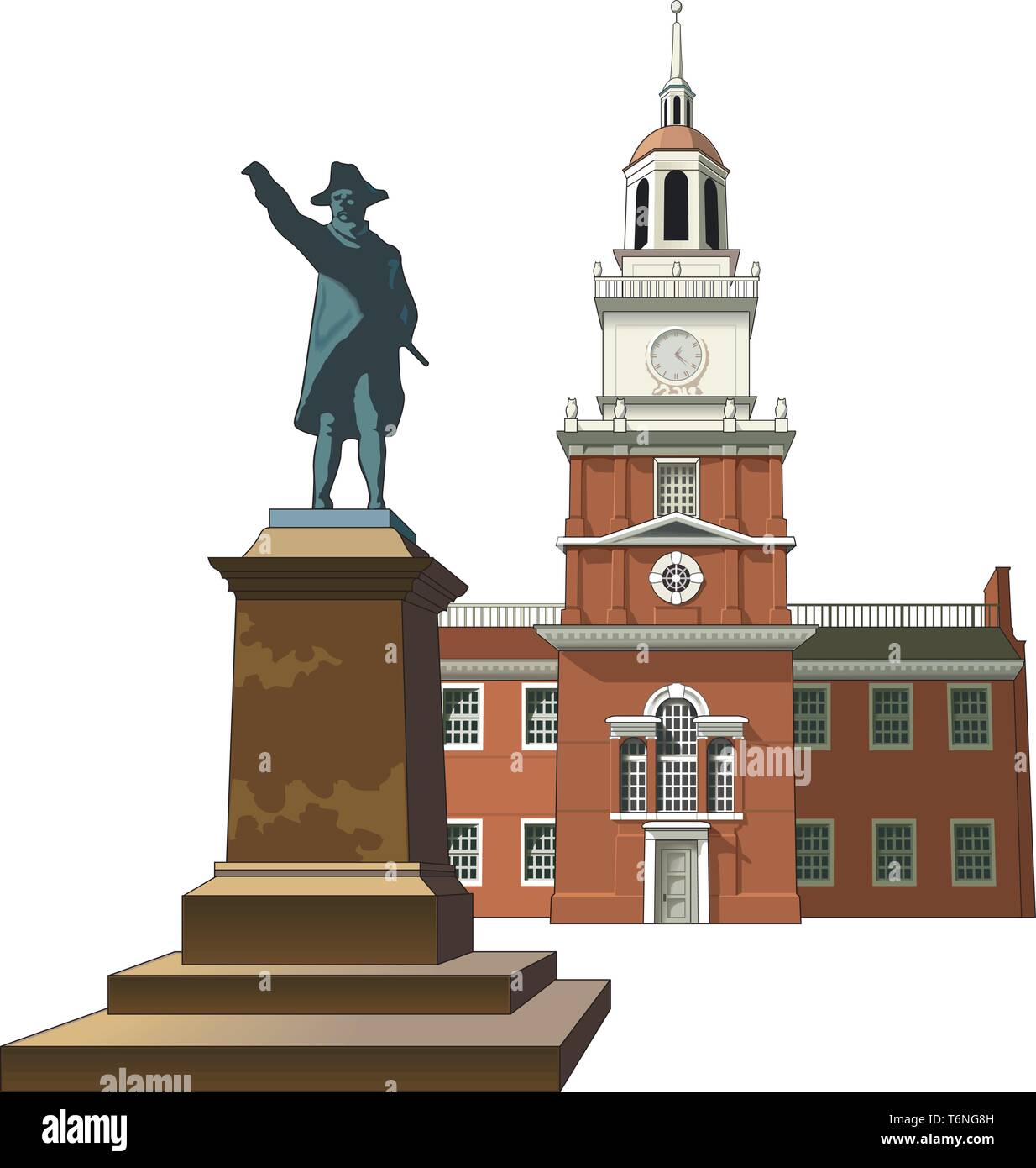 Independence Hall Vector Illustration Stock Vector Image & Art - Alamy