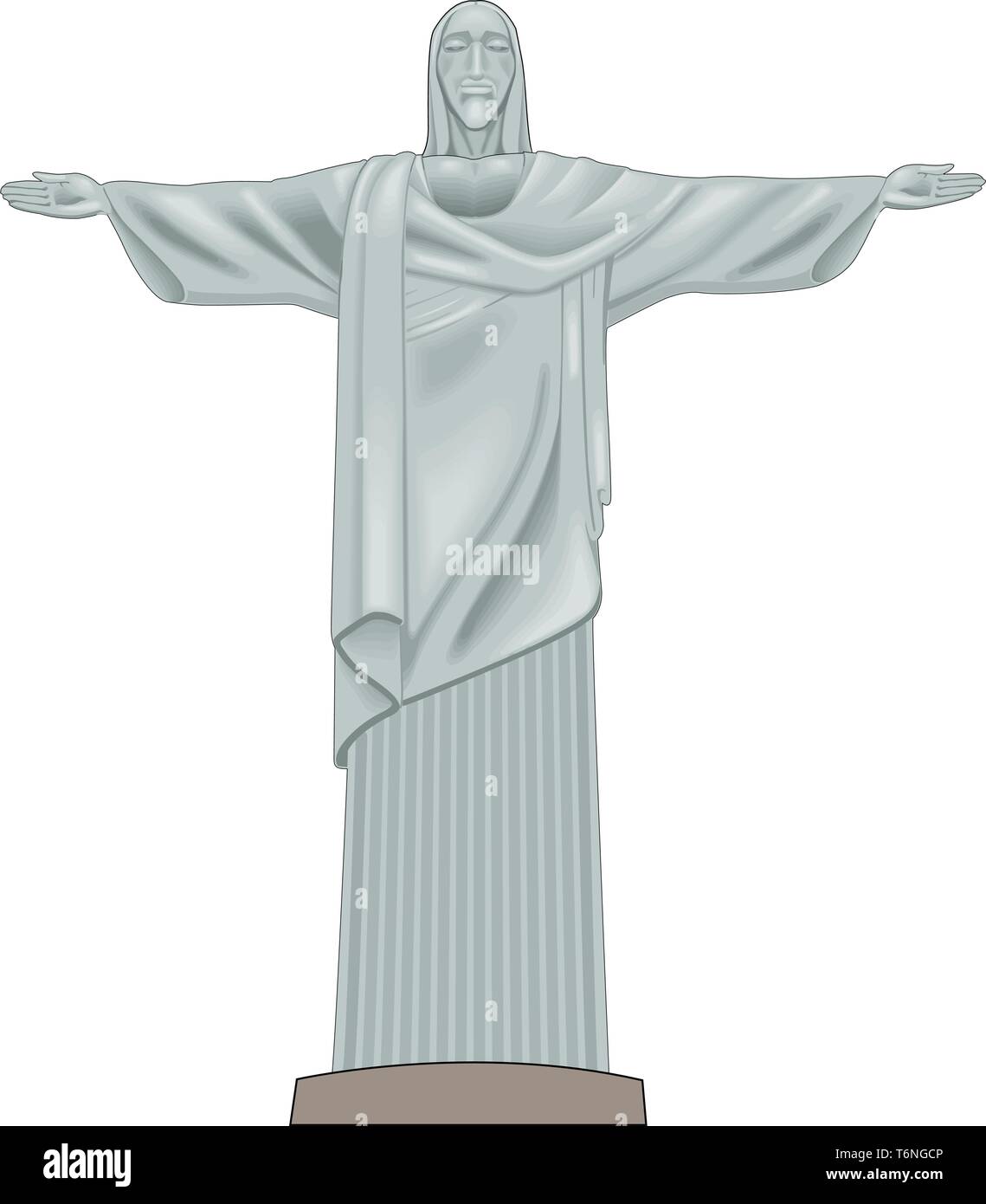 Statue of Christ the Redeemer Vector Illustration Stock Vector Image ...