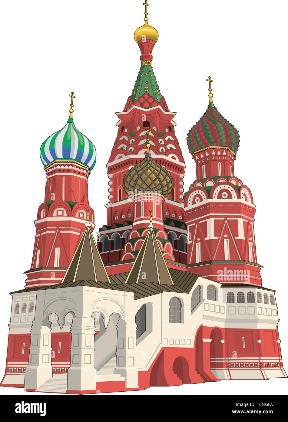 Saint Basil's Cathedral Vector Illustration Stock Vector Image & Art ...