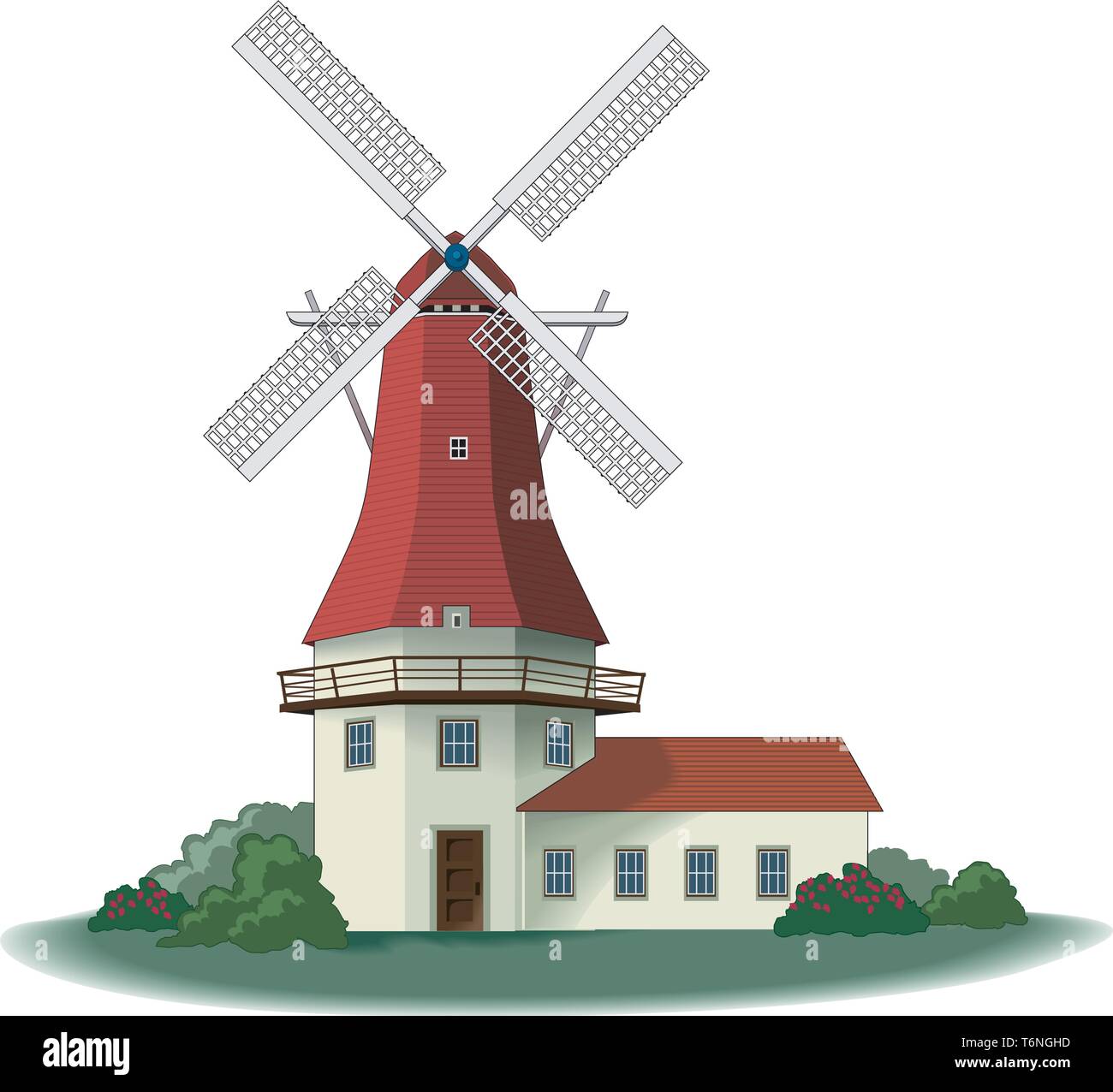 Wind Mill Vector Illustration Stock Vector Image & Art - Alamy