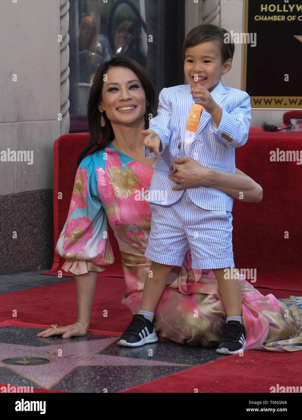 April 30, 2019 - Los Angeles, California, U.S - Lucy Liu and her son ...