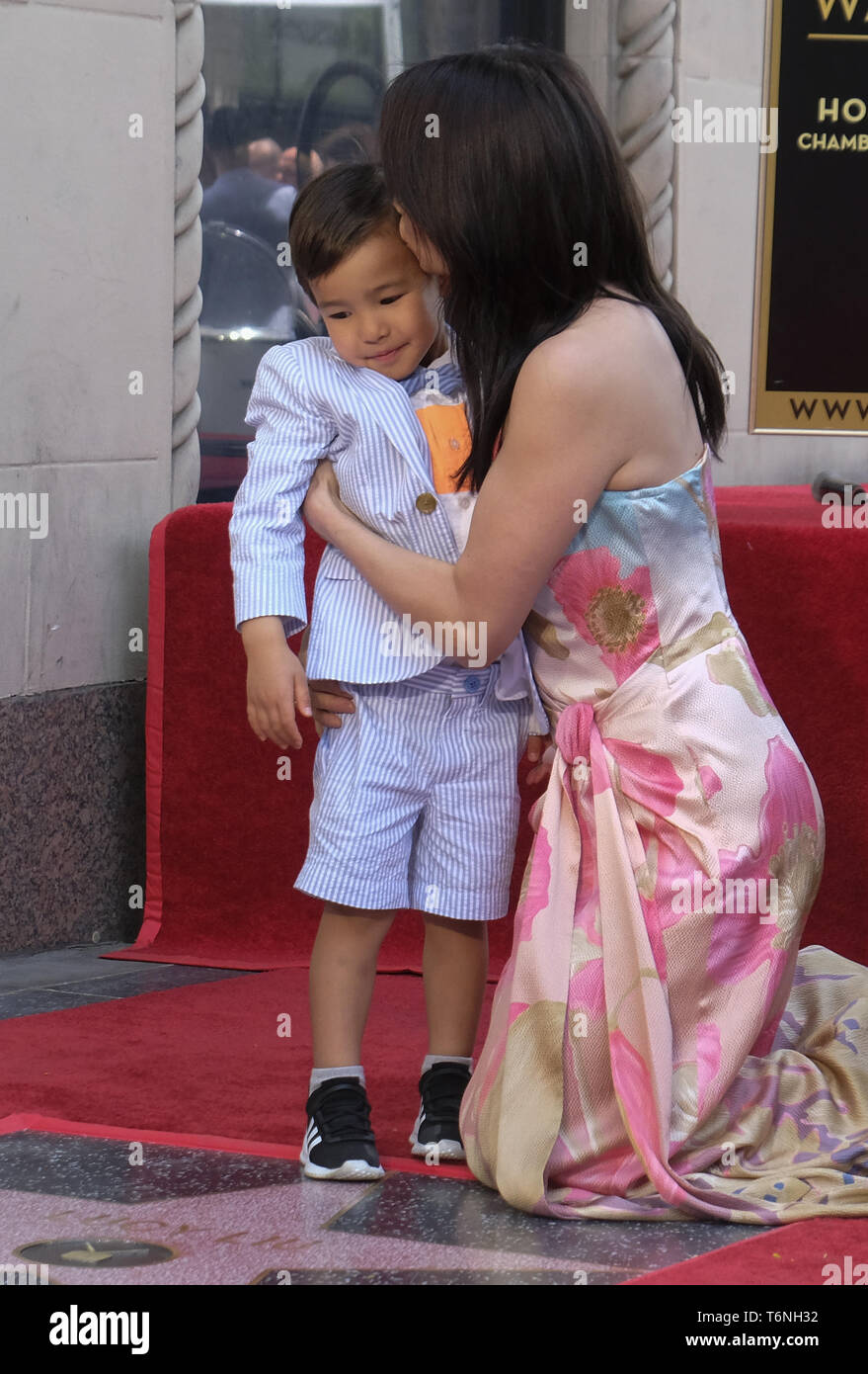 April 30, 2019 - Los Angeles, California, U.S - Lucy Liu and her son ...