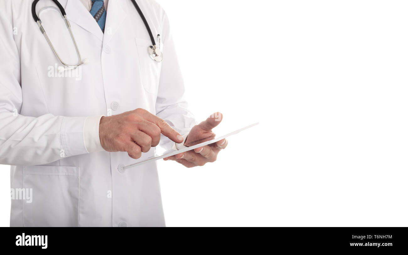 Doctor man hands tablet hi-res stock photography and images - Alamy