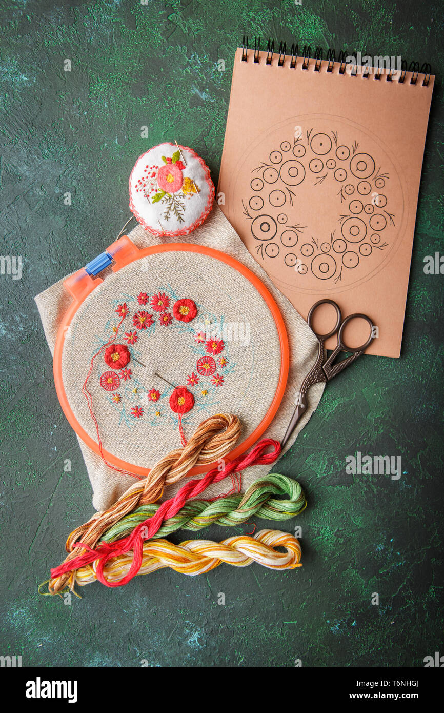 Floral embroidery hi-res stock photography and images - Alamy