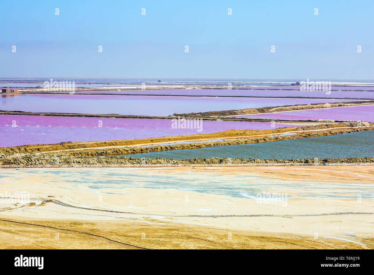 Extraction of sea salt in Namibia Stock Photo - Alamy