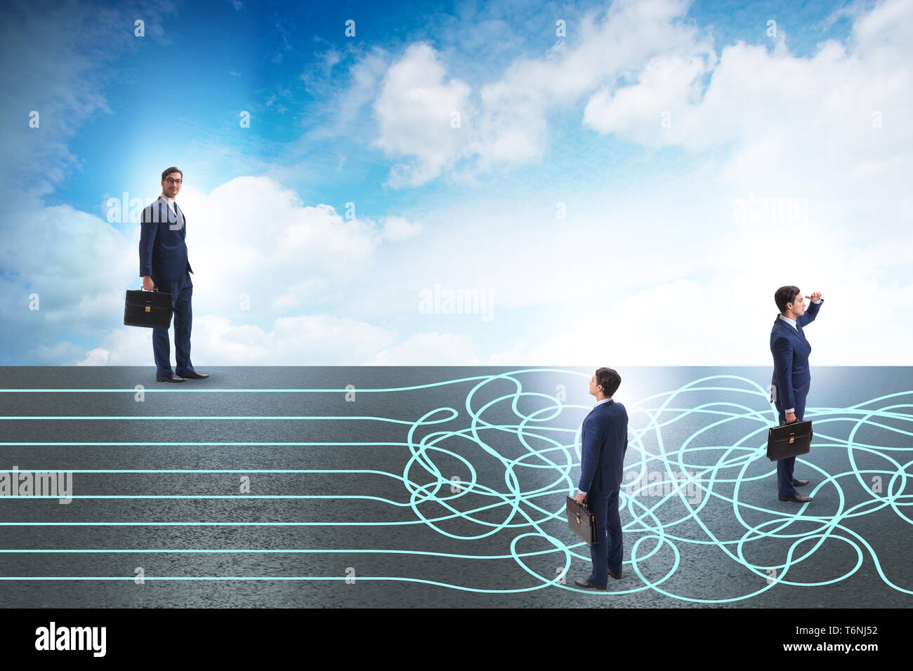 Business concept of uncertainty and confusion Stock Photo - Alamy