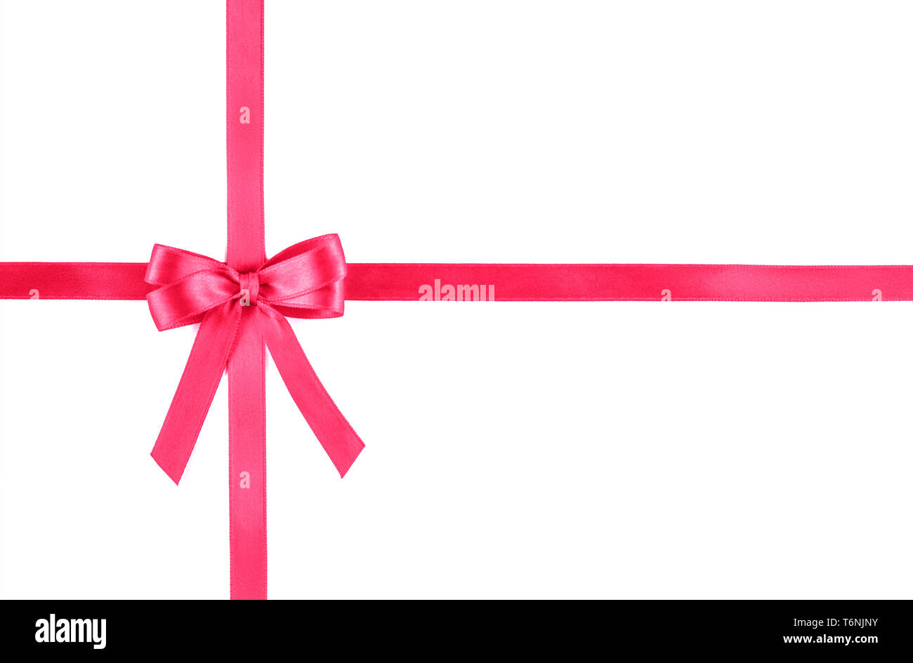 Shiny pink silk ribbon on white background Stock Photo - Alamy