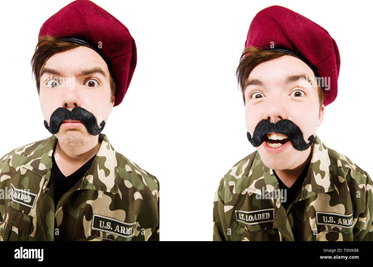 Funny soldier in military concept Stock Photo - Alamy