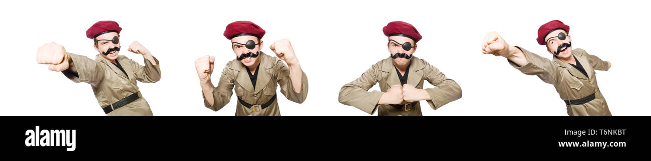 Funny soldier in military concept Stock Photo - Alamy