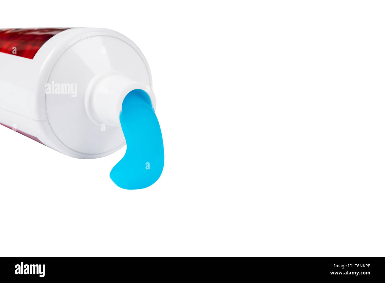 Toothpaste isolated on white background. Tube of blue toothpaste ...