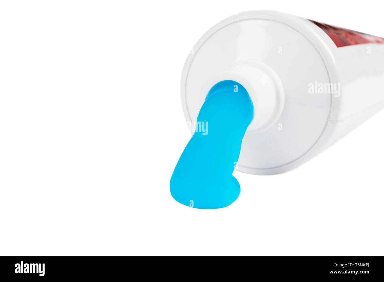 Toothpaste isolated on white background. Tube of blue toothpaste ...