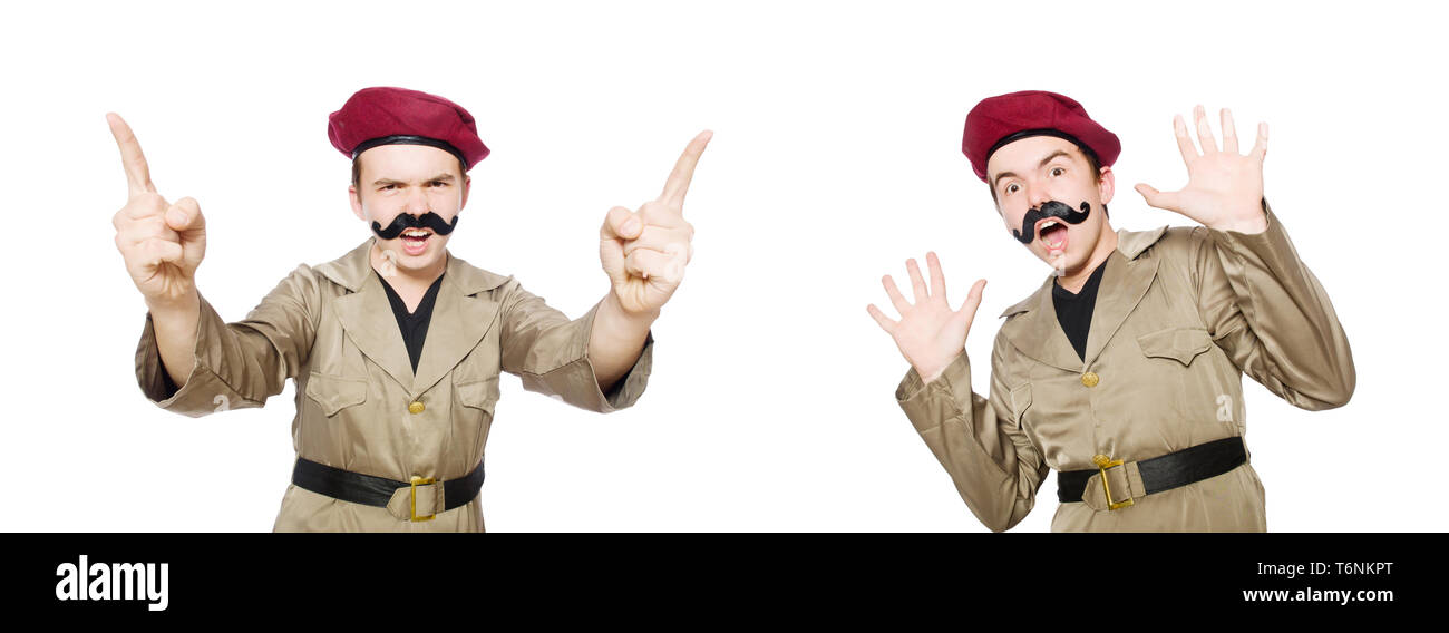 Funny soldier in military concept Stock Photo - Alamy