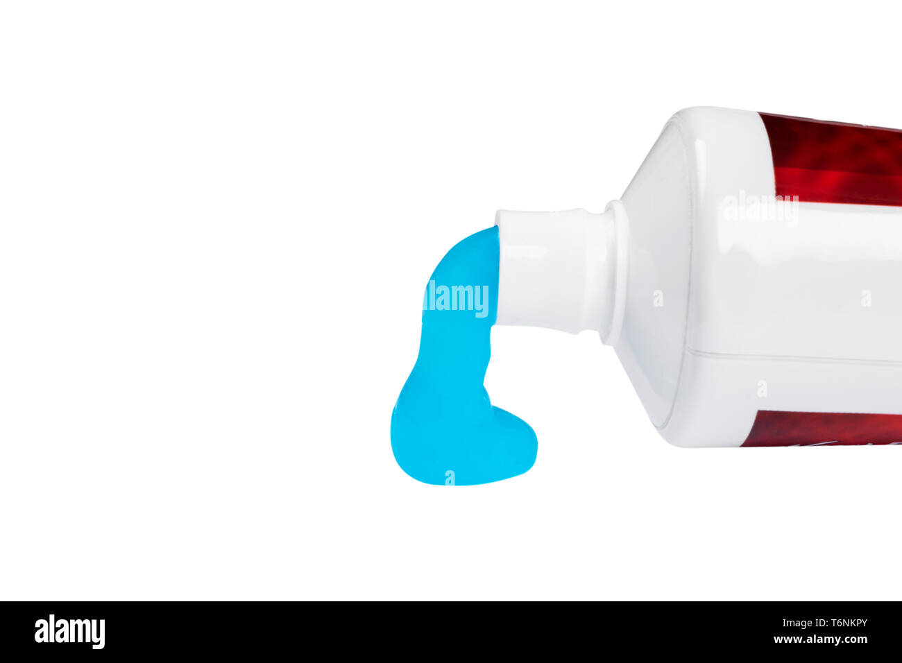 Toothpaste isolated on white background. Tube of blue toothpaste ...