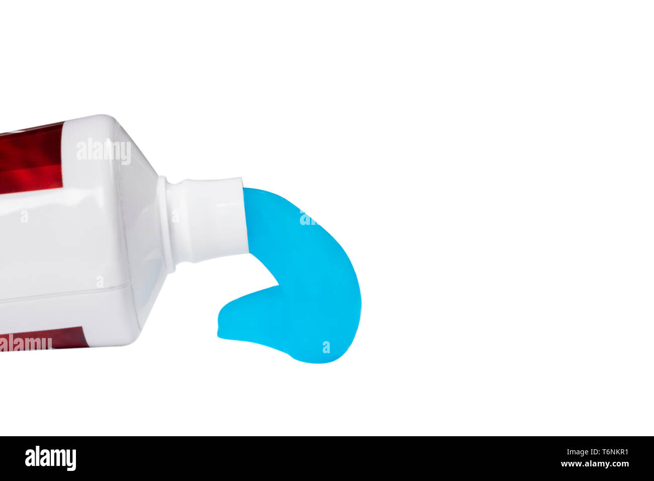 Toothpaste isolated on white background. Tube of blue toothpaste ...