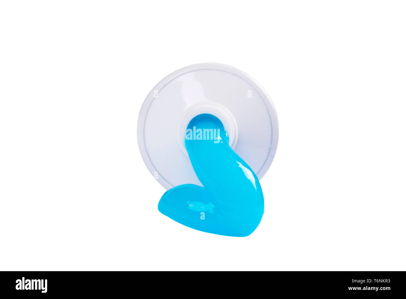 Toothpaste isolated on white background. Tube of blue toothpaste ...