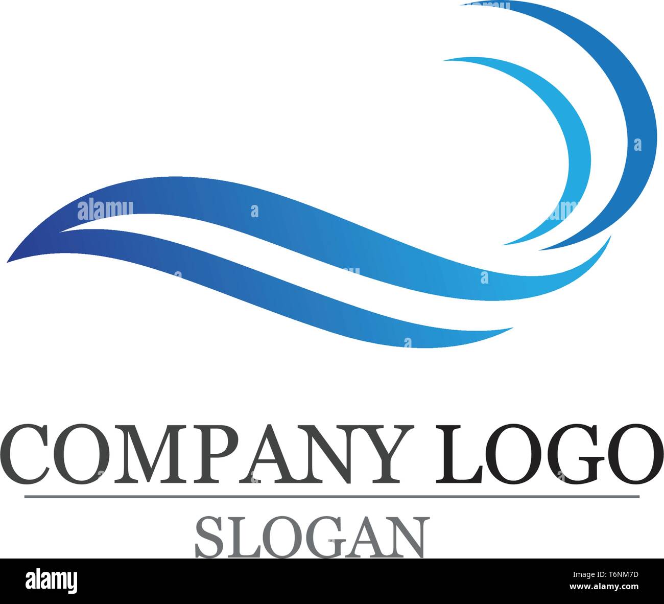 Water Wave symbol and icon Logo Template vector Stock Vector Image ...