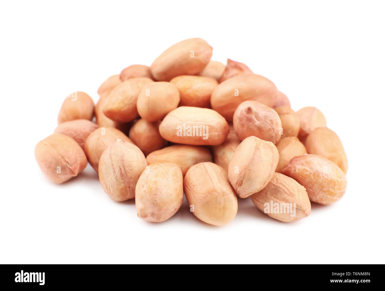 Peanuts on white background Stock Photo - Alamy