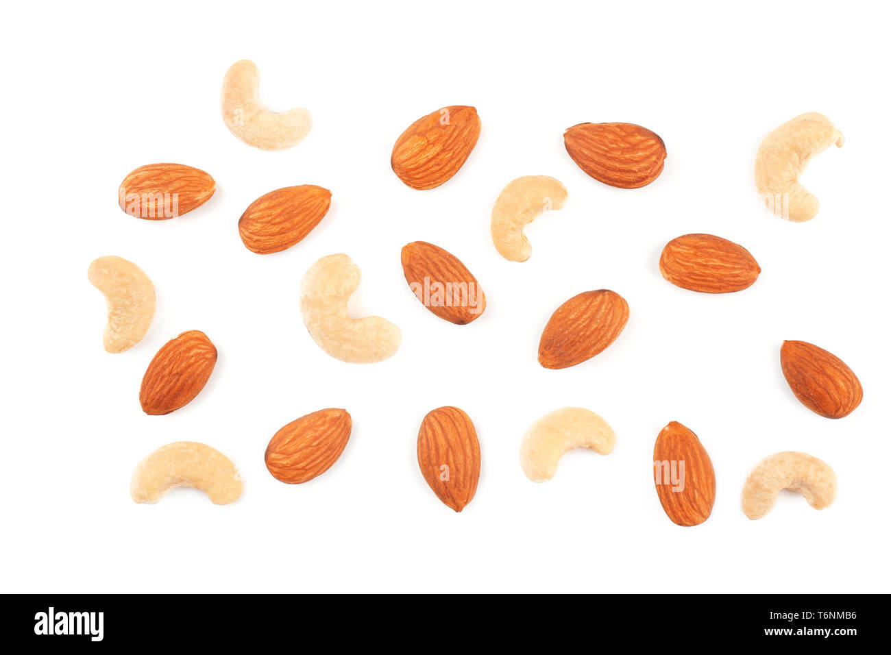 Top view nutritious nuts Cut Out Stock Images & Pictures - Alamy