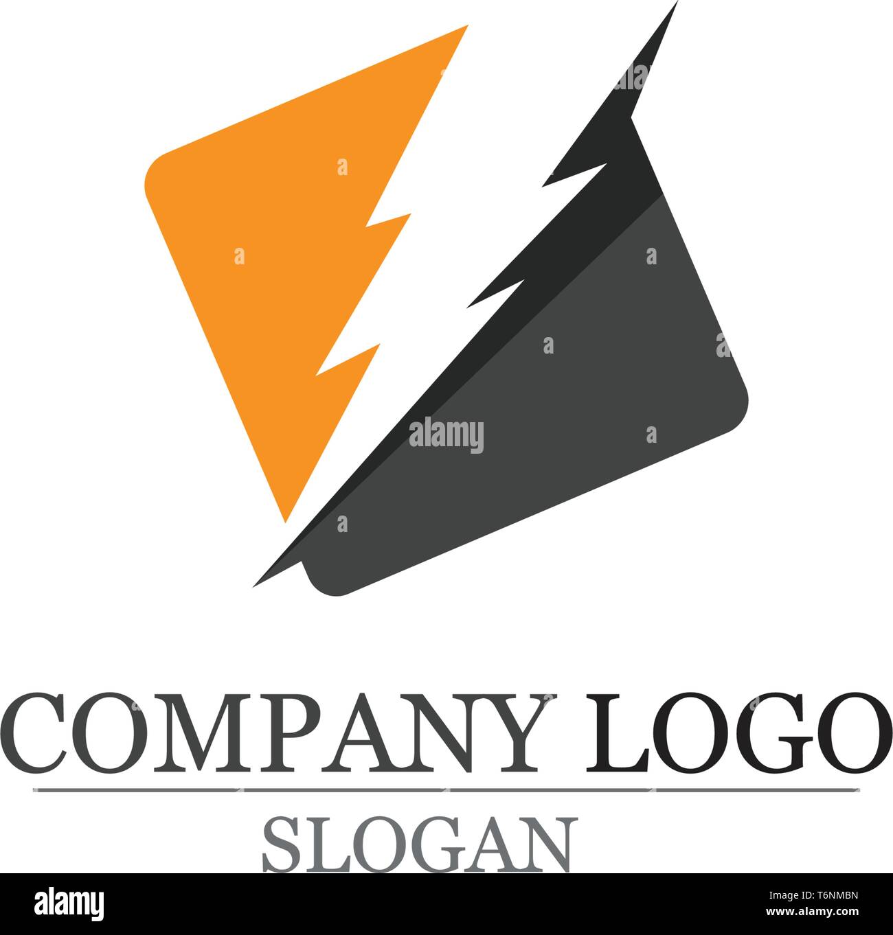 lightning icon logo and symbols vector template Stock Vector Image ...