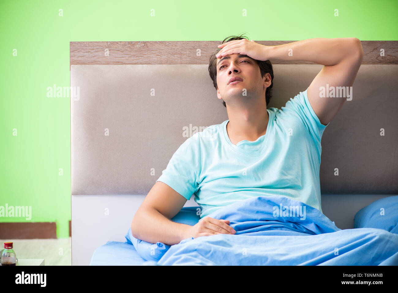 The man suffering from sleeping disorder and insomnia Stock Photo - Alamy