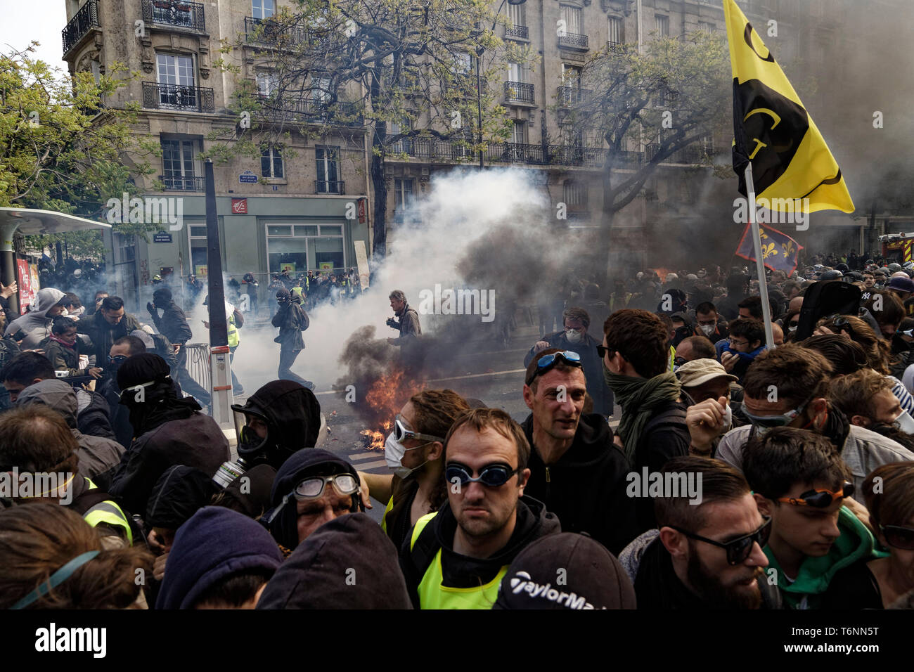Paris, France. 1st May, 2019. Demonstration of may day international ...