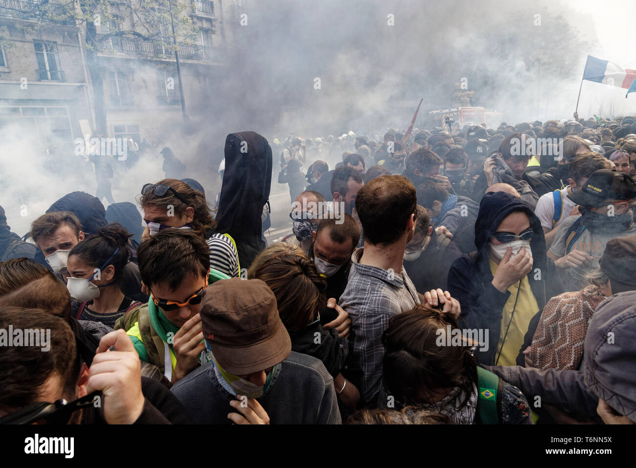 Paris, France. 1st May, 2019. Demonstration of may day international ...