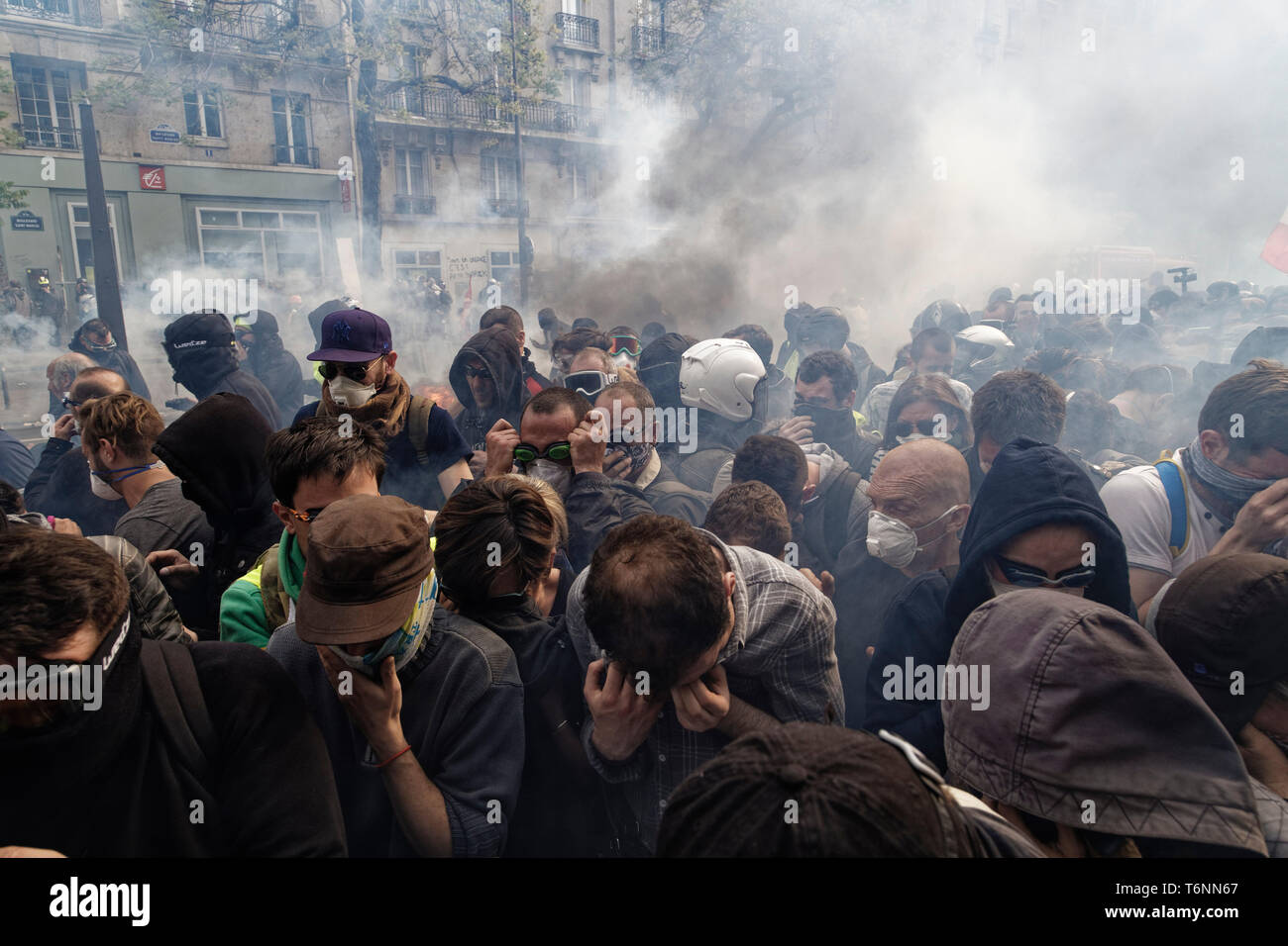 Paris, France. 1st May, 2019. Demonstration of may day international ...