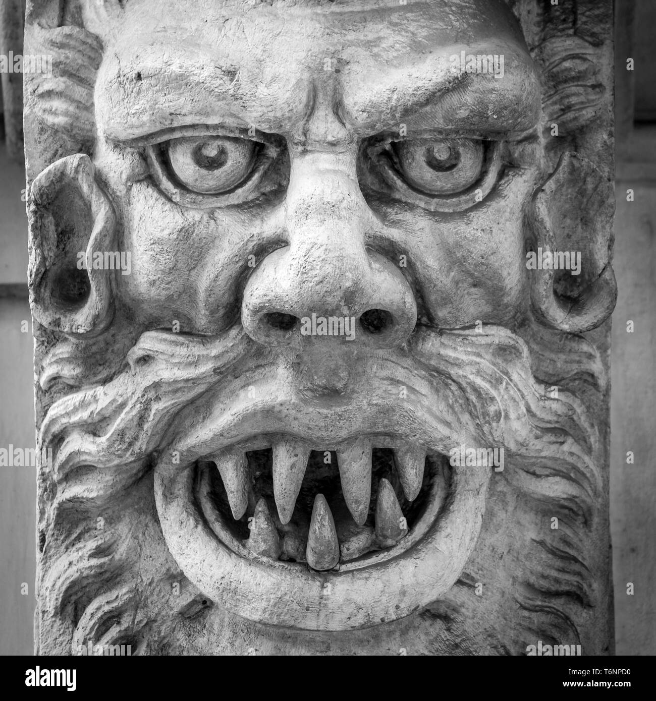 Historical gothic style statue Black and White Stock Photos & Images ...