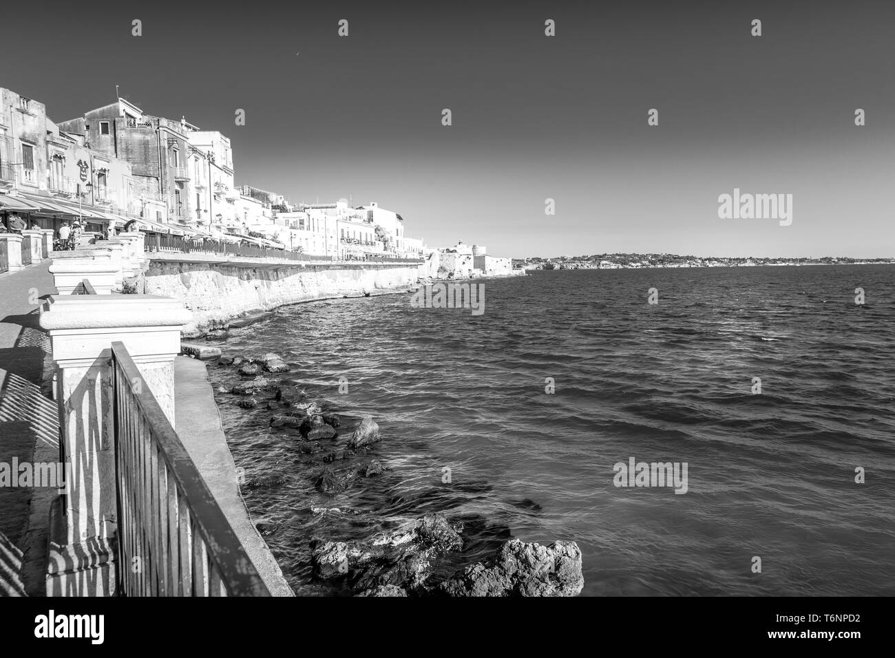 Summer day with blue sky Black and White Stock Photos & Images - Alamy