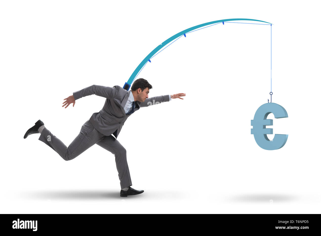 Businessman chasing his target Cut Out Stock Images & Pictures - Alamy