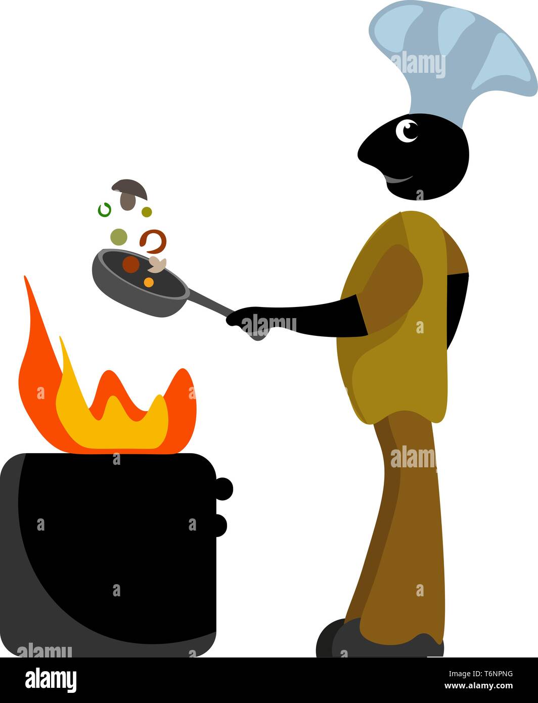 Vegetables in saucepan Stock Vector Images - Alamy