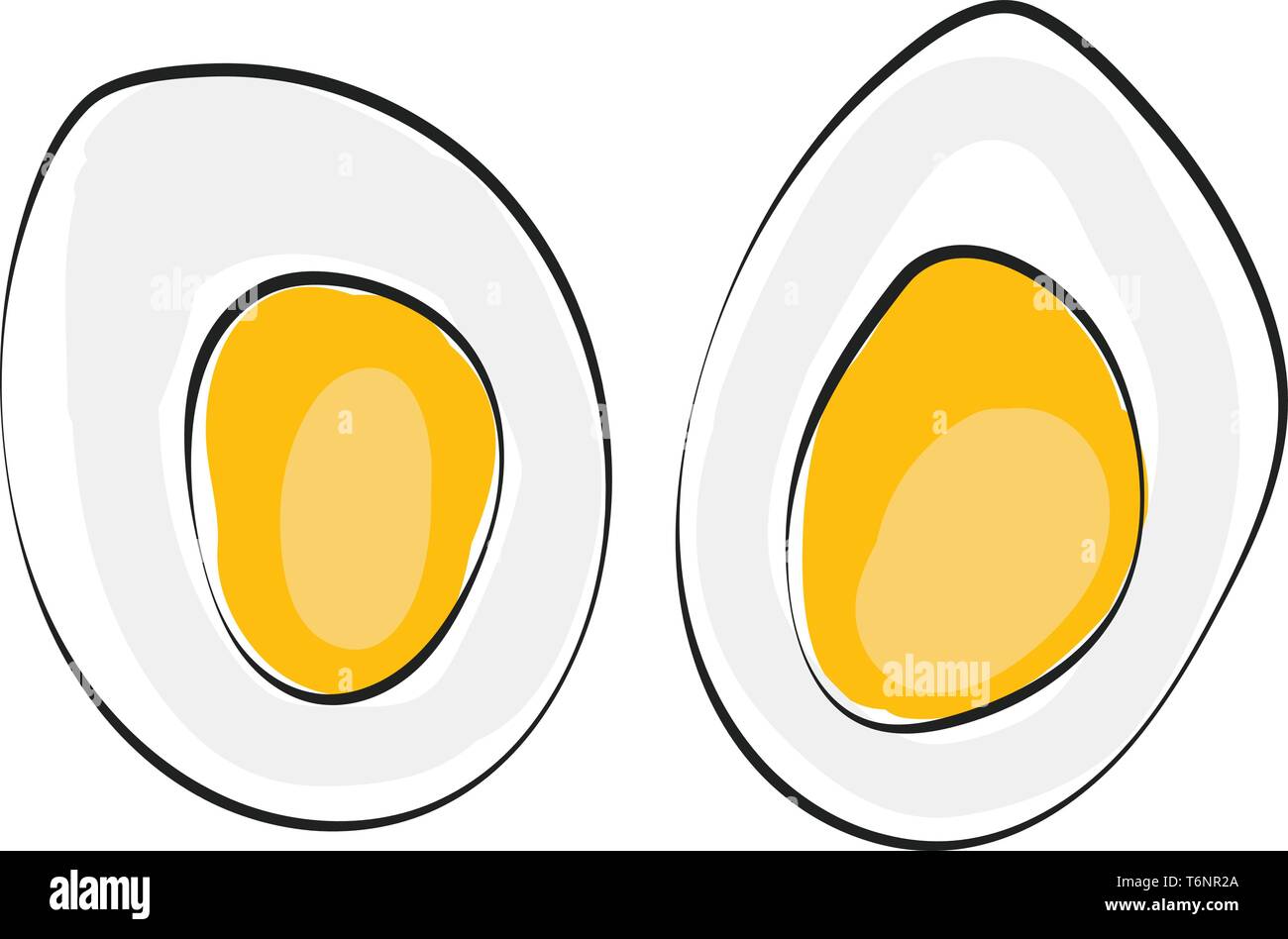Hard boiled egg slices Stock Vector Images - Alamy
