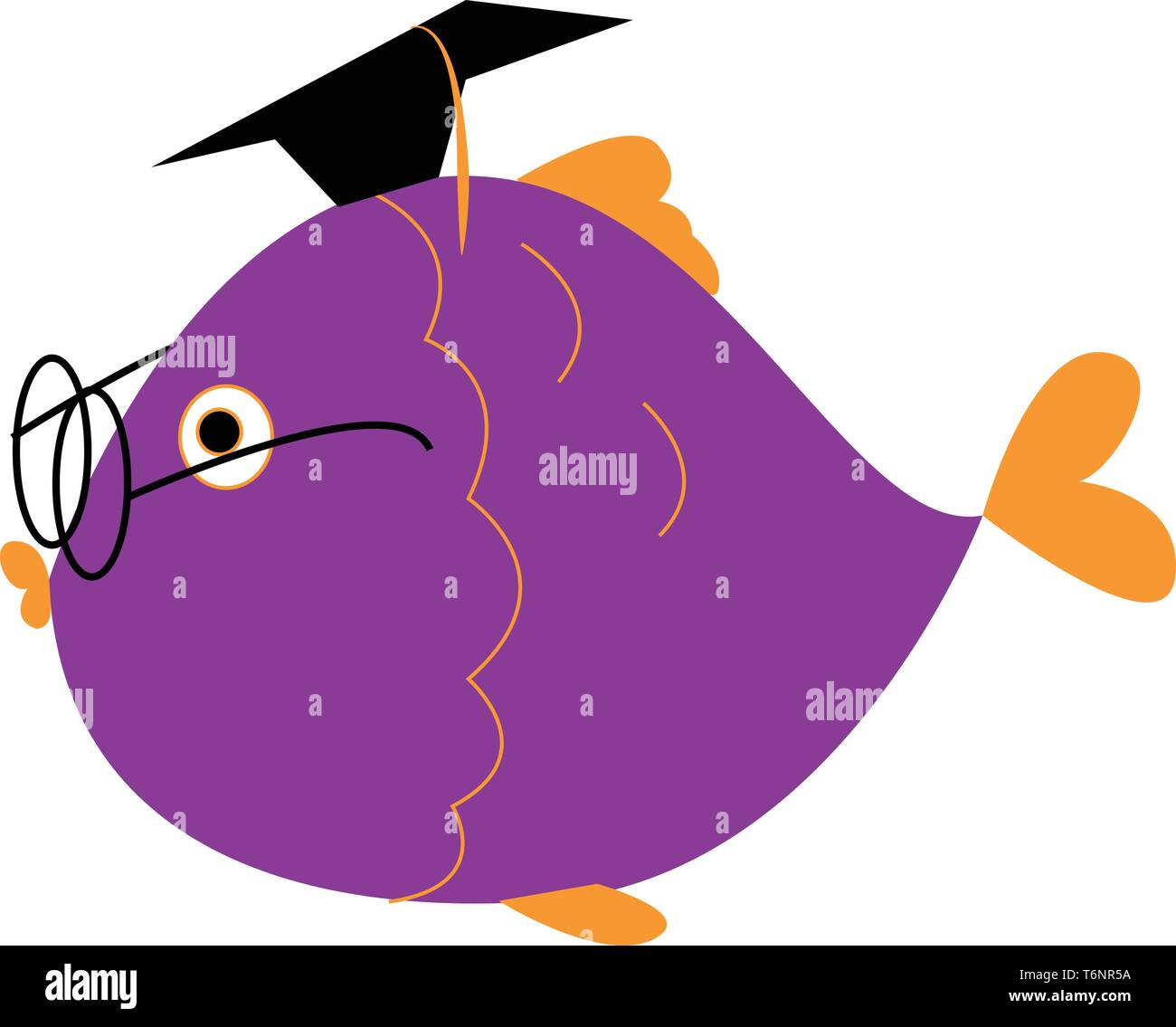Cute Purple Fish Clipart