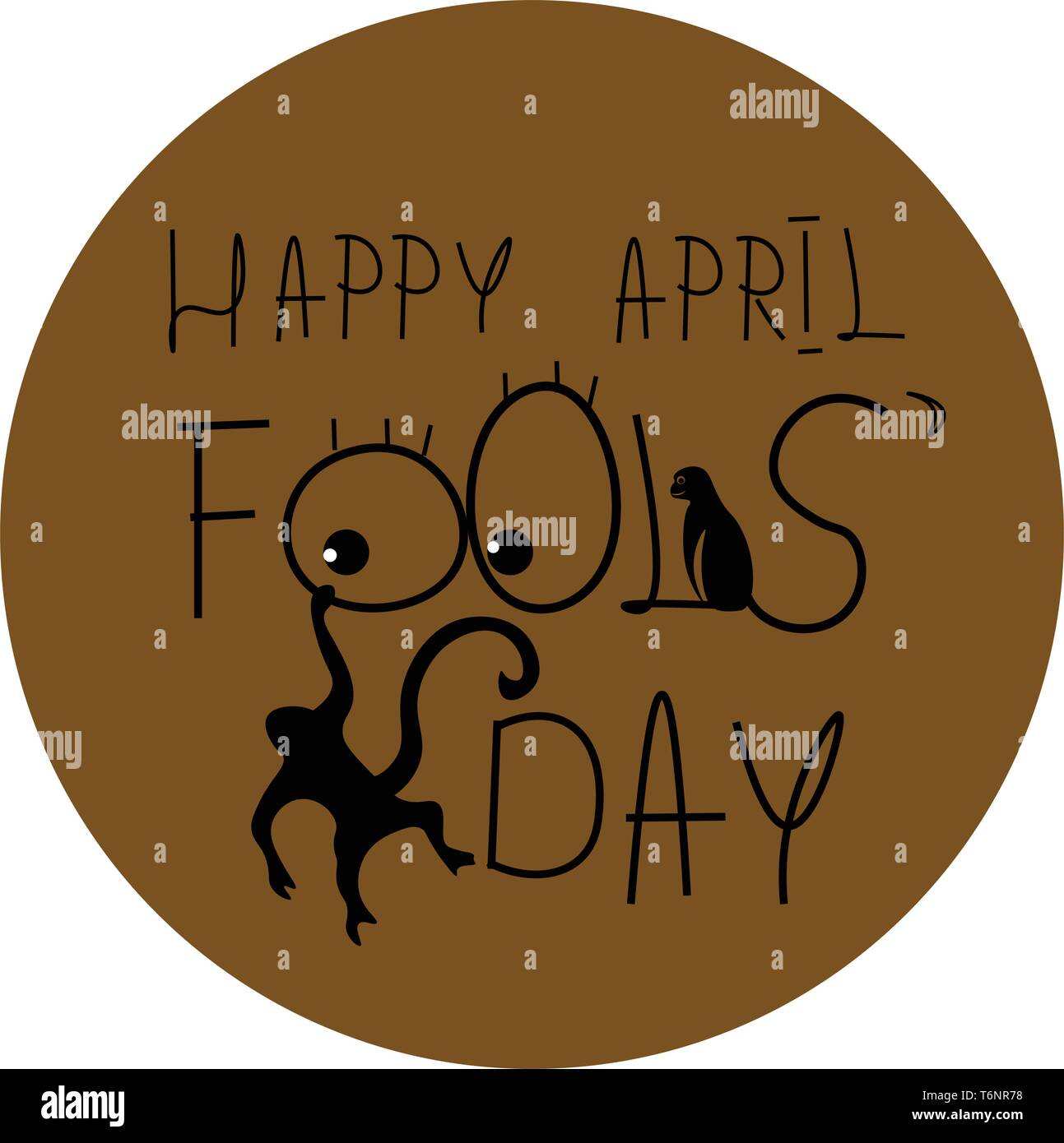 A portrait depicted with the wordings HAPPY APRIL FOOLS DAY over a ...