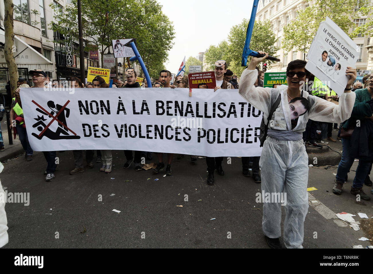 Paris, France. 1st May, 2019. Demonstration of may day international ...