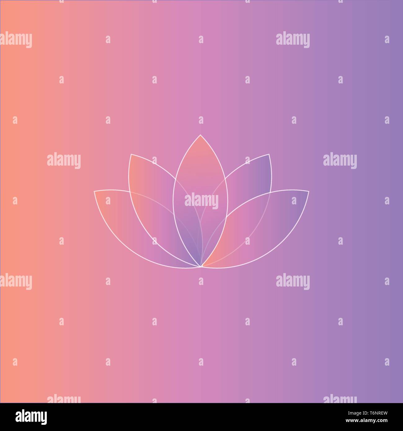 Portrait of a white lotus over a pink gradient background and looks ...