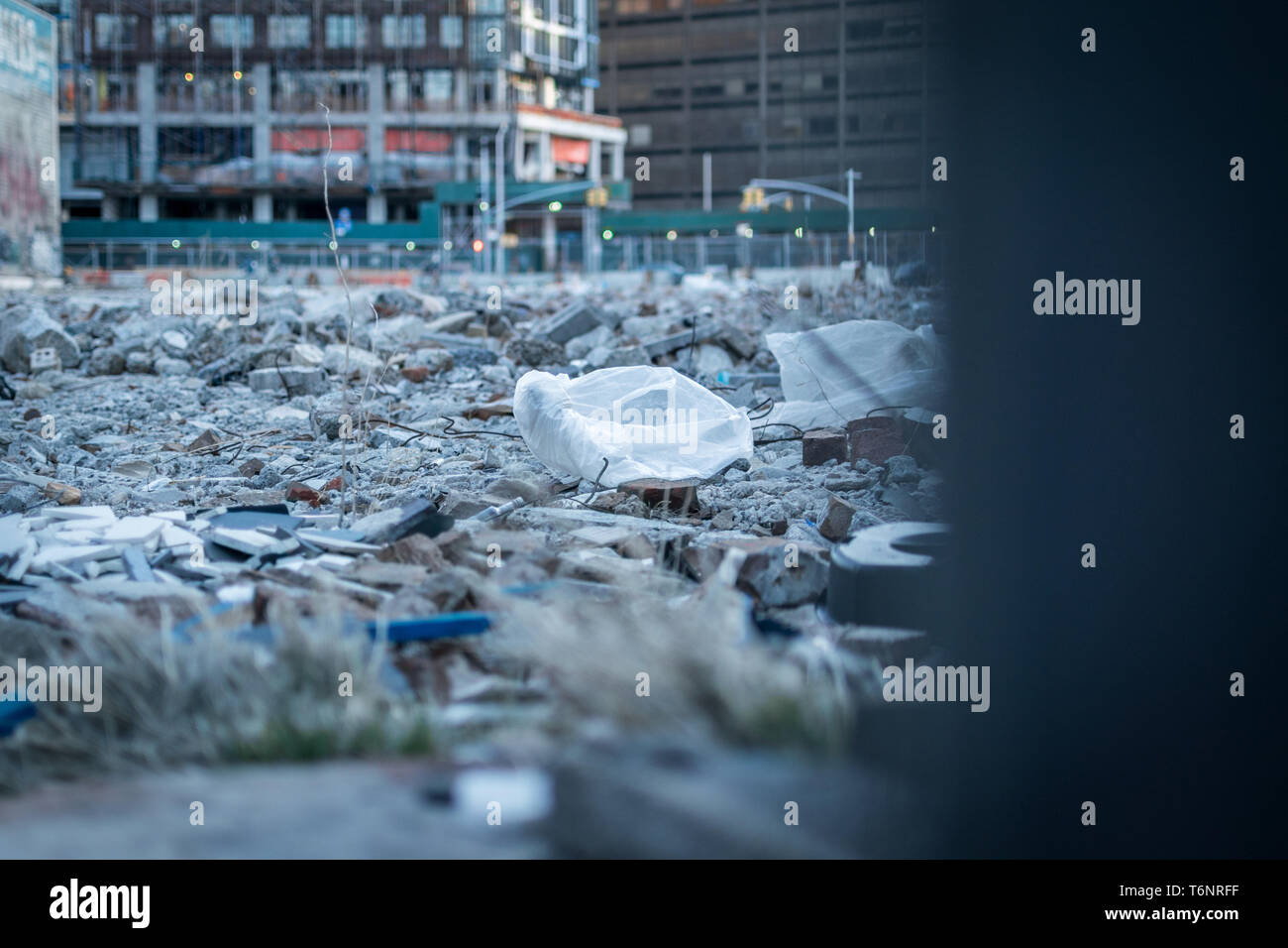 Pile of rubble, garbage, and trash on a construction site Stock Photo ...