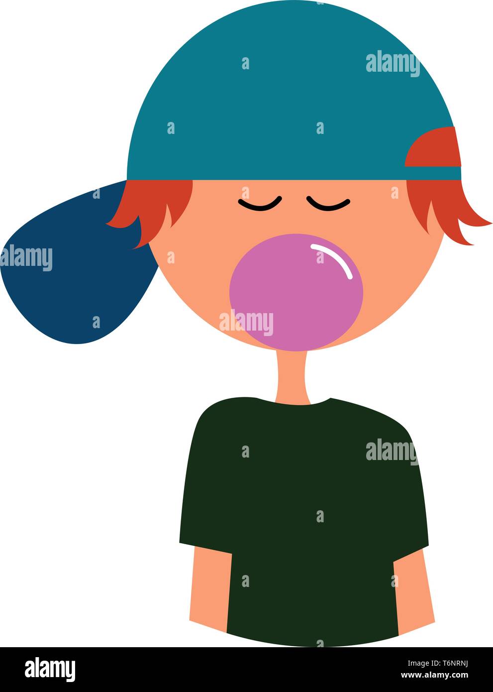Cute boy in green Stock Vector Images - Alamy