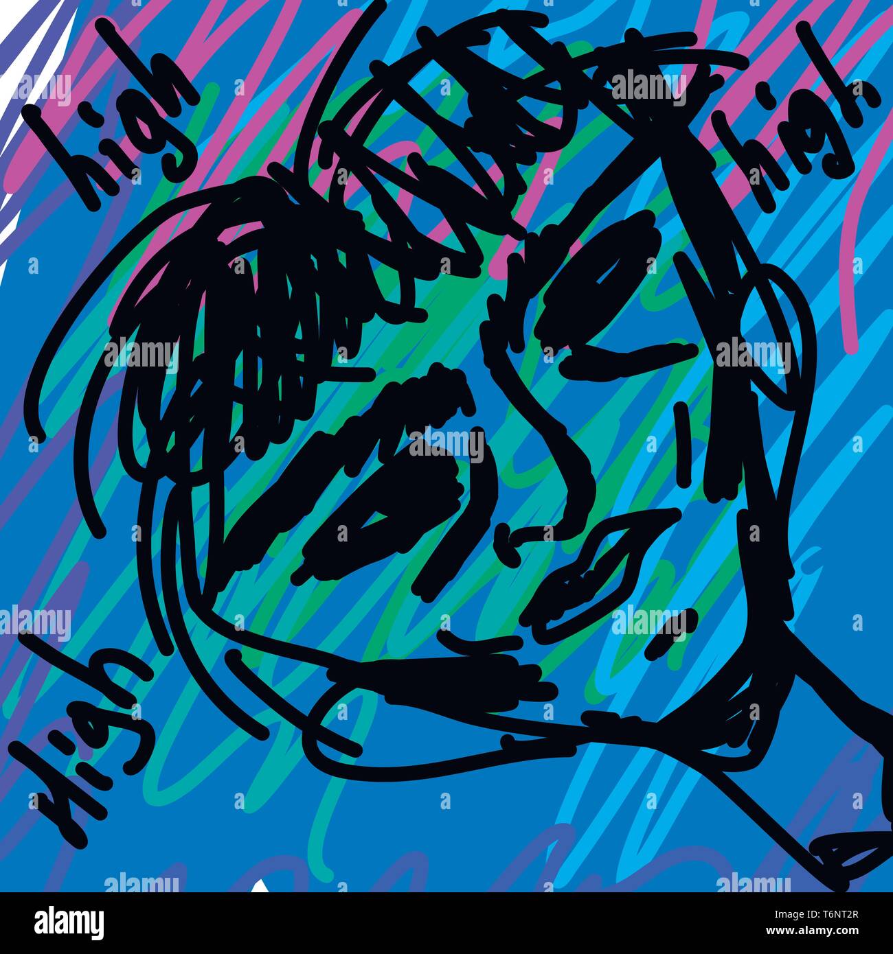 Portrait addict Stock Vector Images - Alamy