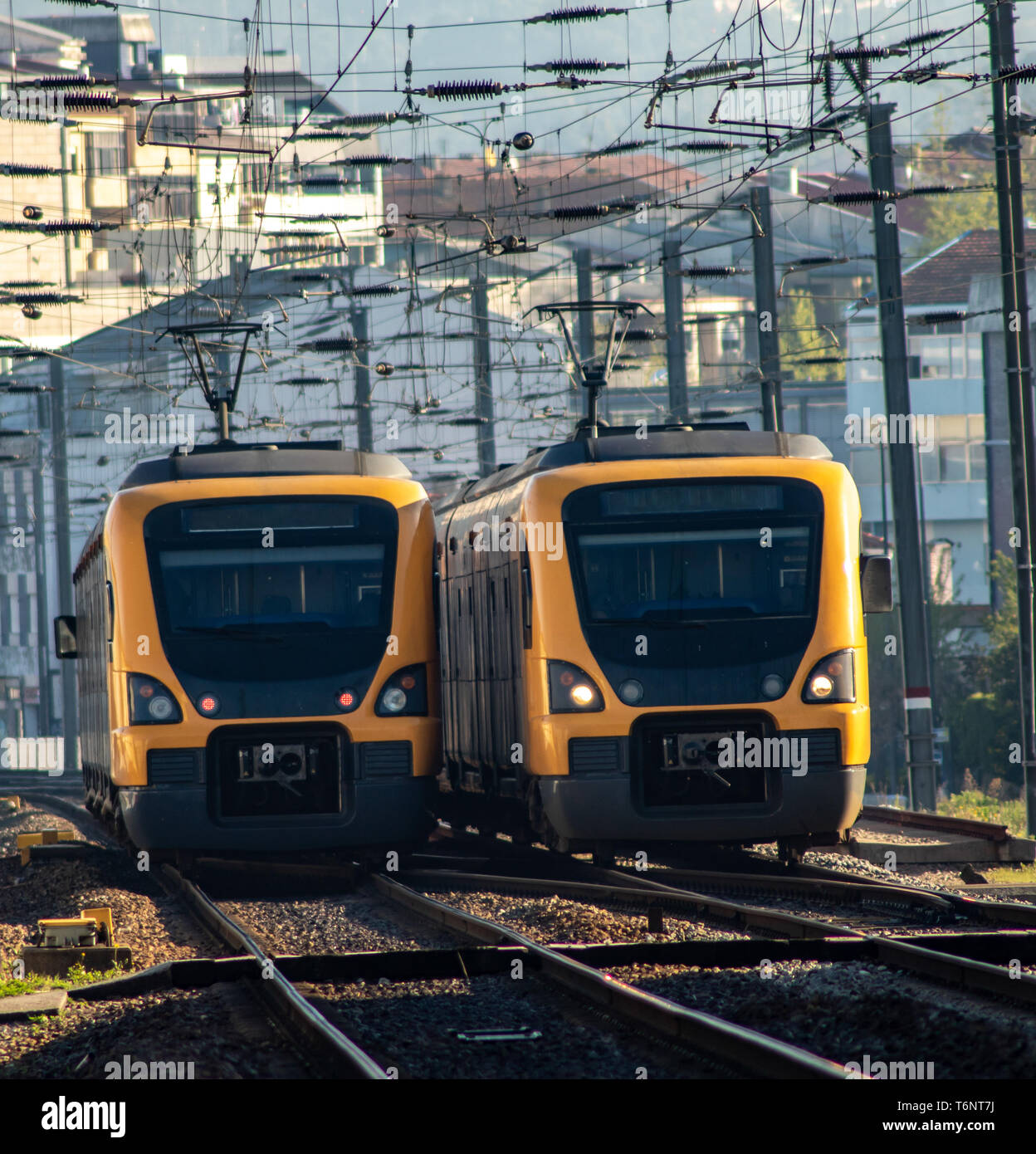 Passenger and freight trains hi-res stock photography and images - Alamy