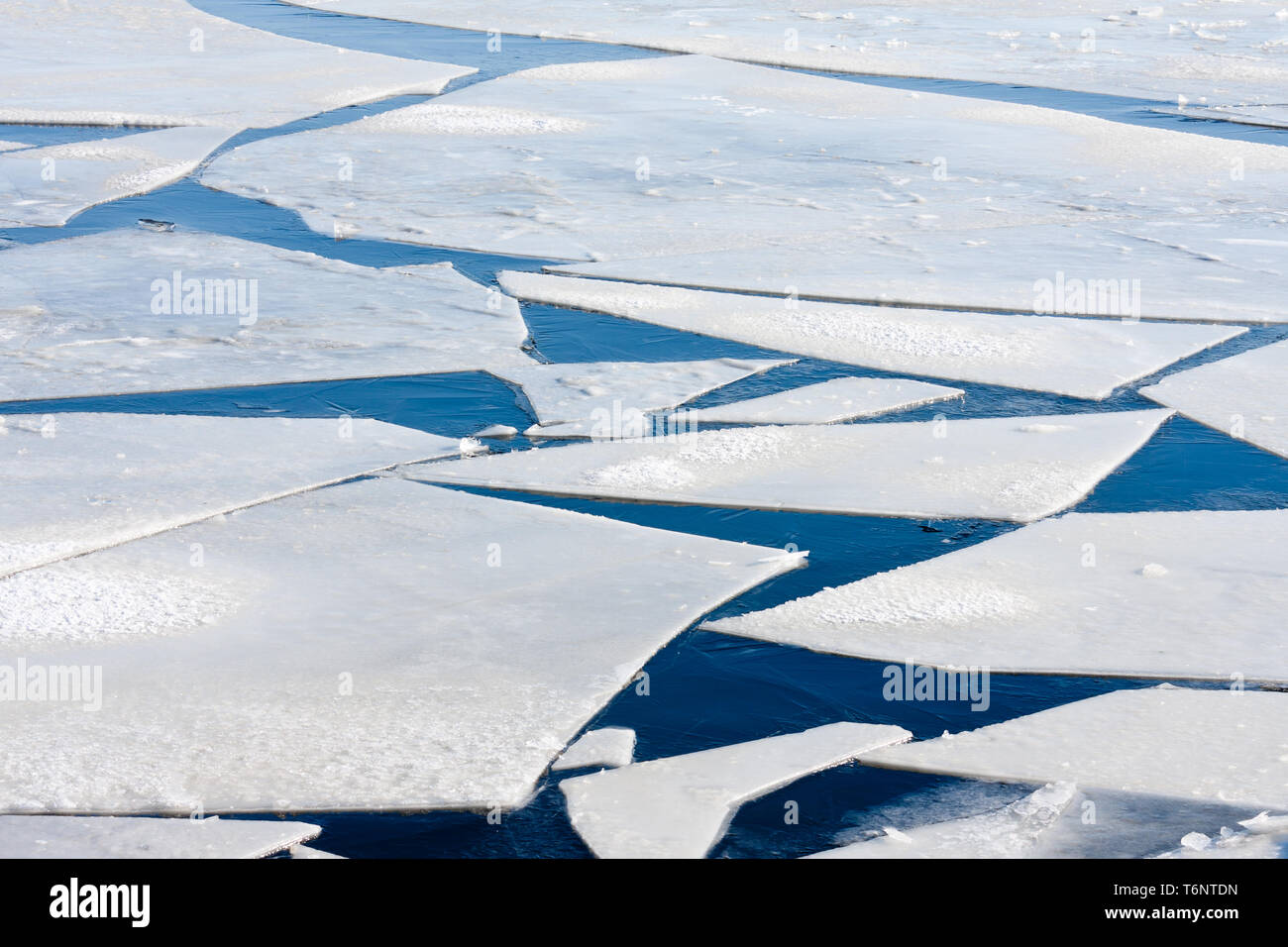 Frozen sea with big ice floes Stock Photo - Alamy